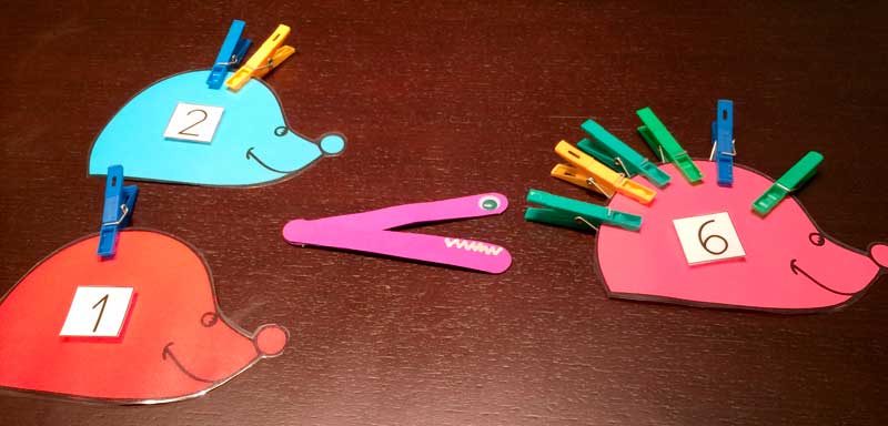 Números y sumas con erizos - Aprendiendo matemáticas