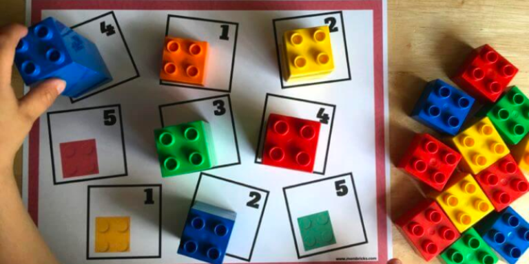 Aprender los números y sus grafías con bloques de construcción - AM